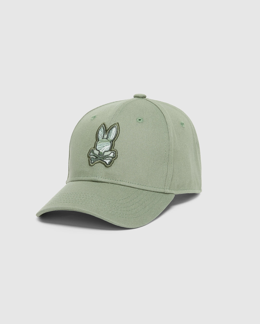 Mens Green Baxter Embroidered Baseball Cap | Psycho Bunny